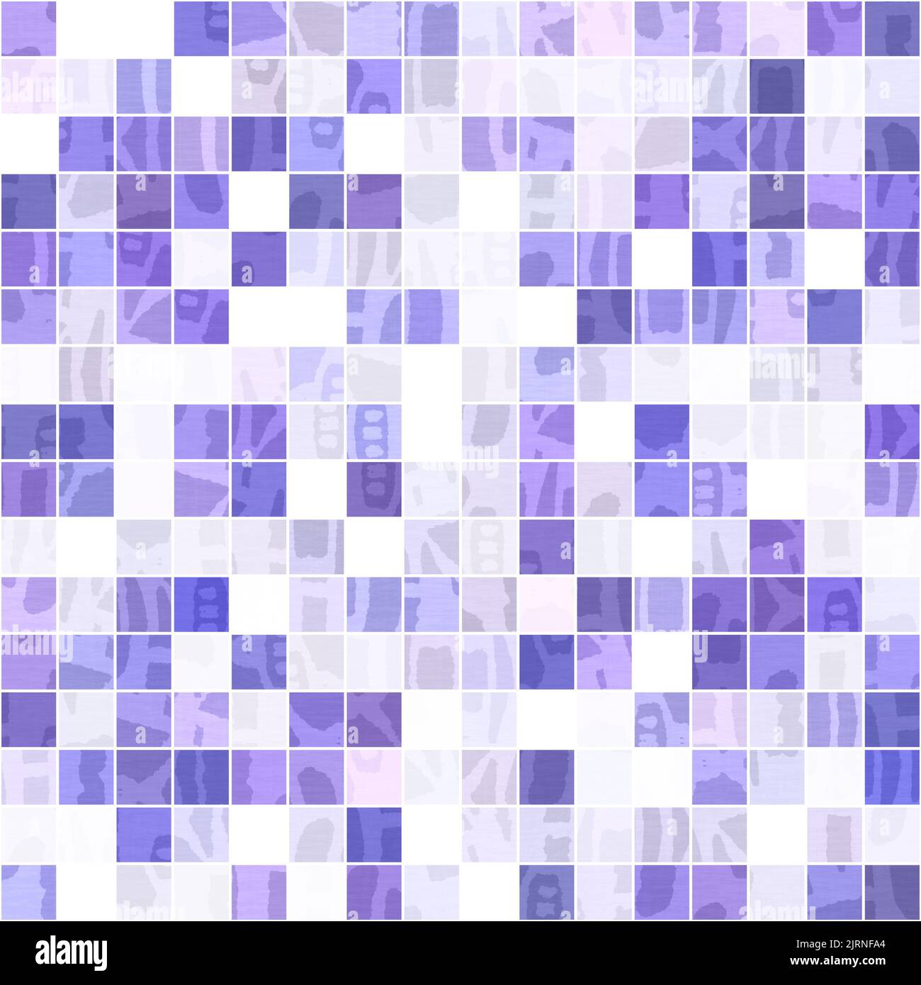 Tiny purple geometric mosaic pixel grid seamless pattern. Modern square ...