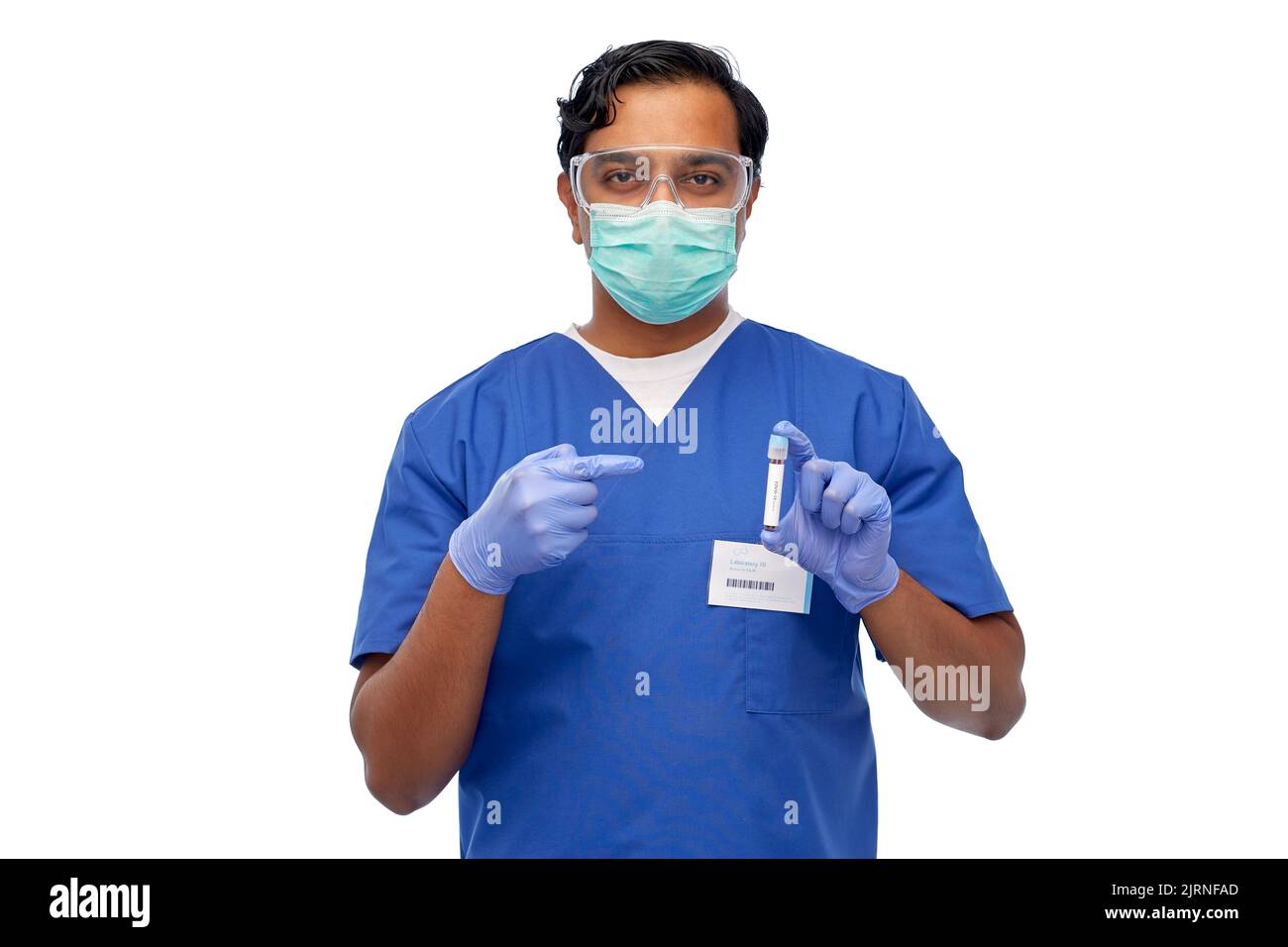 Indian doctor blood tube hi-res stock photography and images - Alamy
