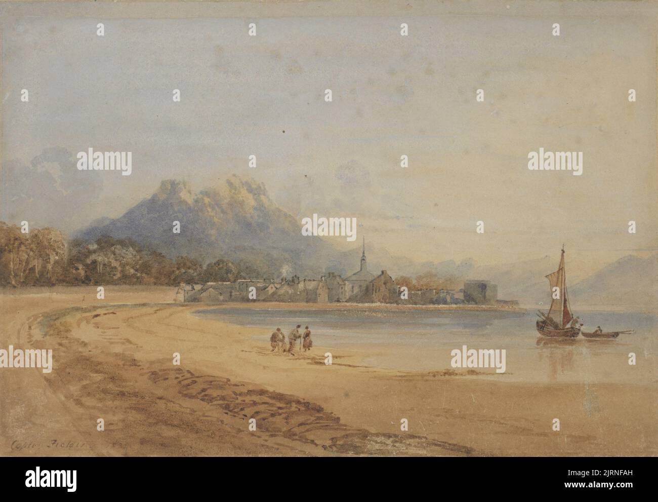 Isle of Wight from Portsmouth, 1834, England, by Anthony Copley ...