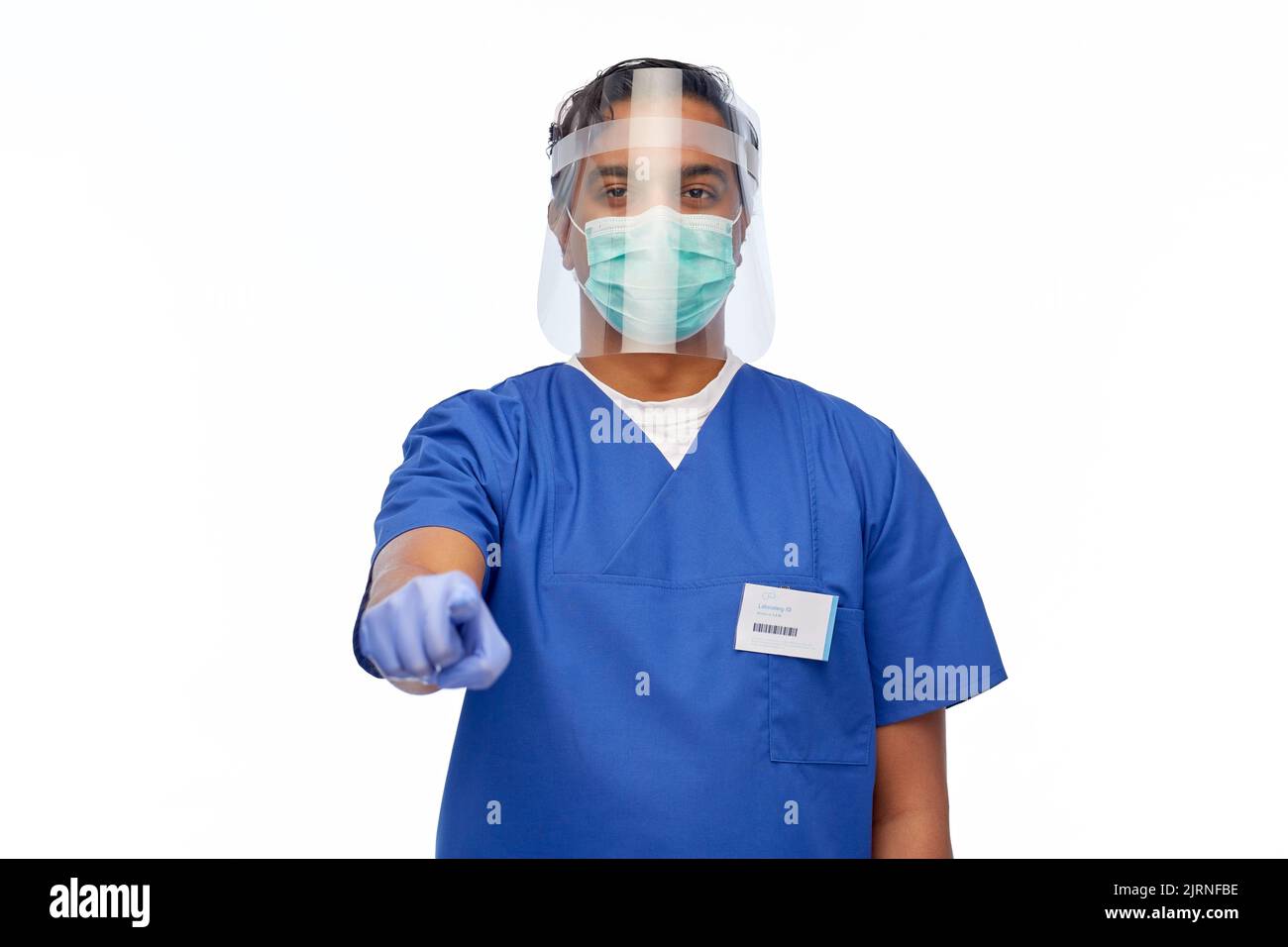 indian male doctor in mask and face shield Stock Photo - Alamy