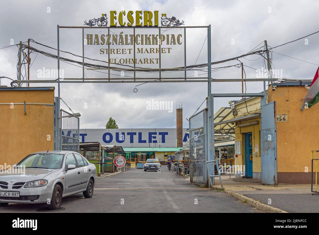 Budapest, Hungary - July 31, 2022: Street Market Ecseri and Outlet ...