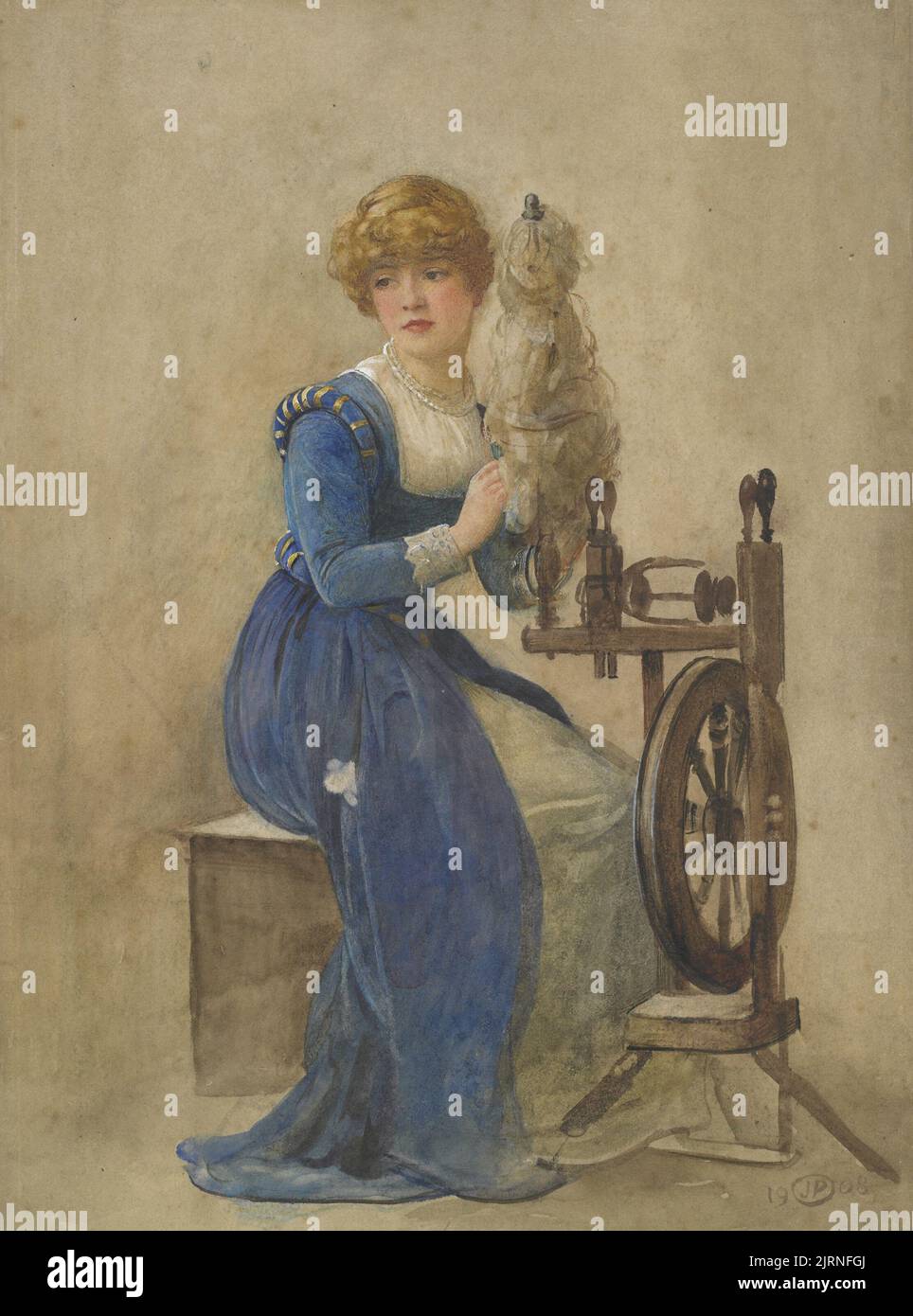 Woman spinning, 1908, England, by John Parker. Gift of Archdeacon F.H.D ...