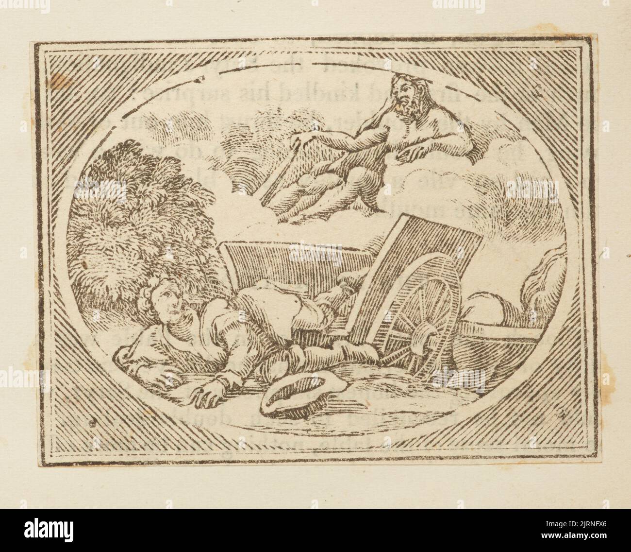 Hercules and the carter, England, by Thomas Bewick Stock Photo - Alamy