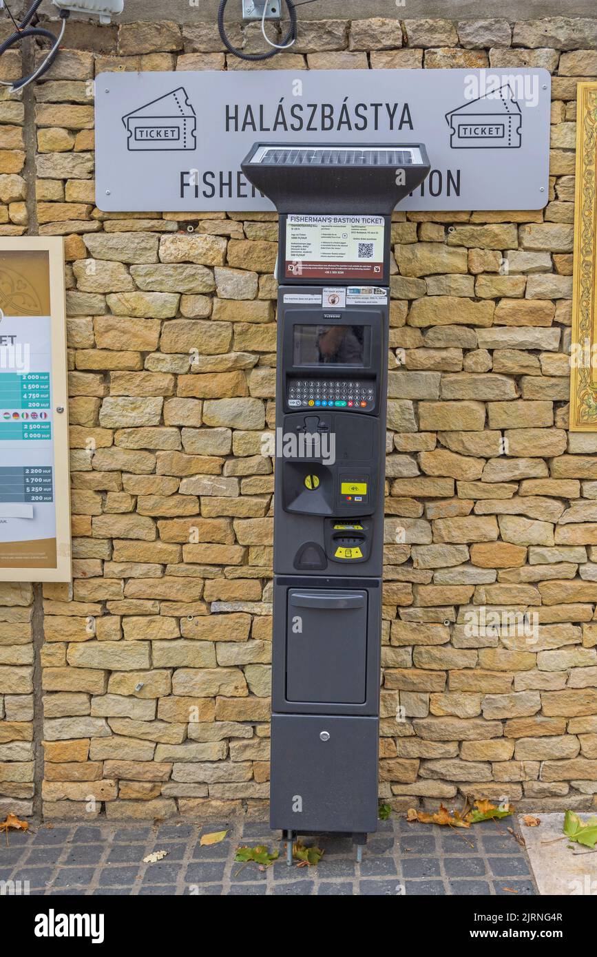 Budapest, Hungary - July 31, 2022: Solar Powered Automated Ticket ...