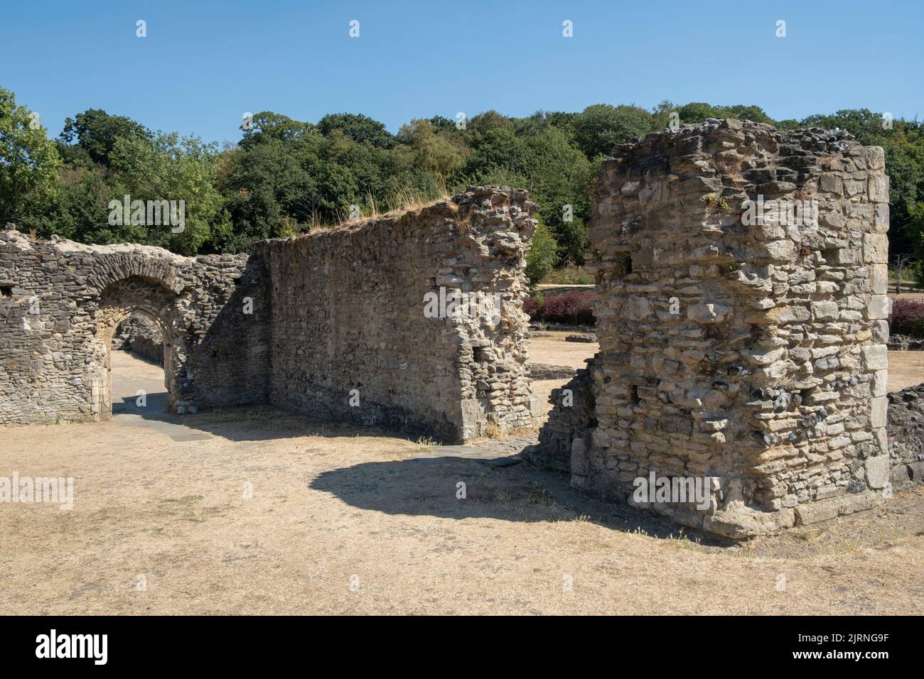 The ancient remains of Lesnes Abbey, the 12th century built monastery ...
