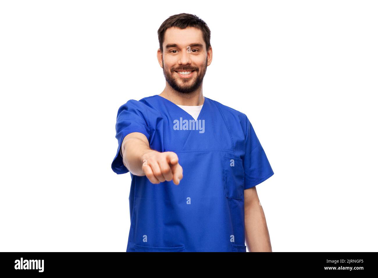 Nurse pointing finger hi-res stock photography and images - Alamy