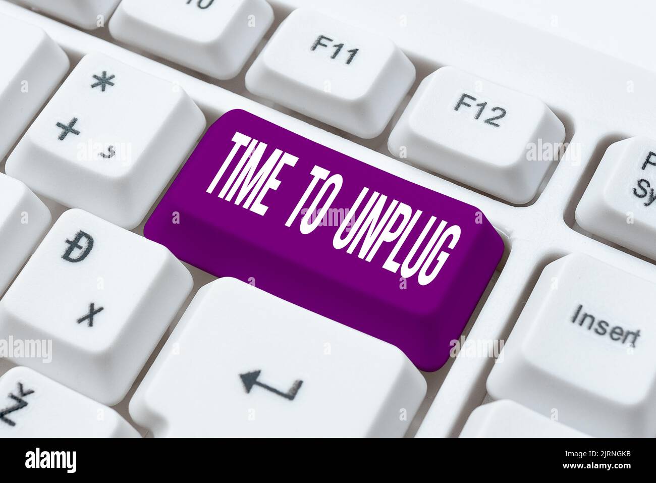 Text caption presenting Time To Unplug. Concept meaning Relaxing giving ...