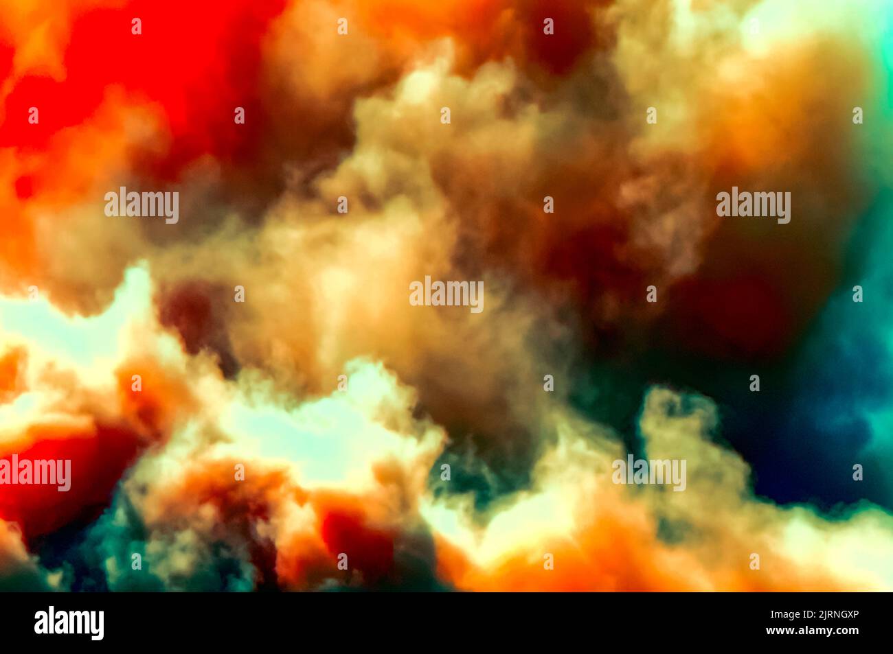 Close up of dust storm during dynamite blast in the Arabian desert ...