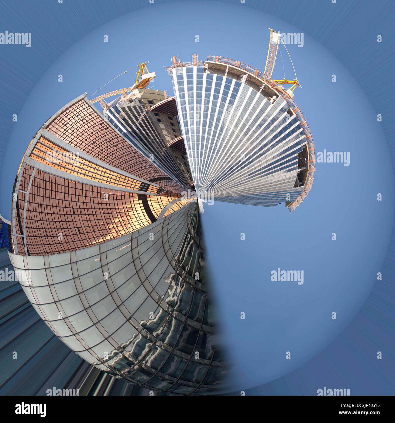 Aerial summer city view with High rise buildings Stock Photo - Alamy