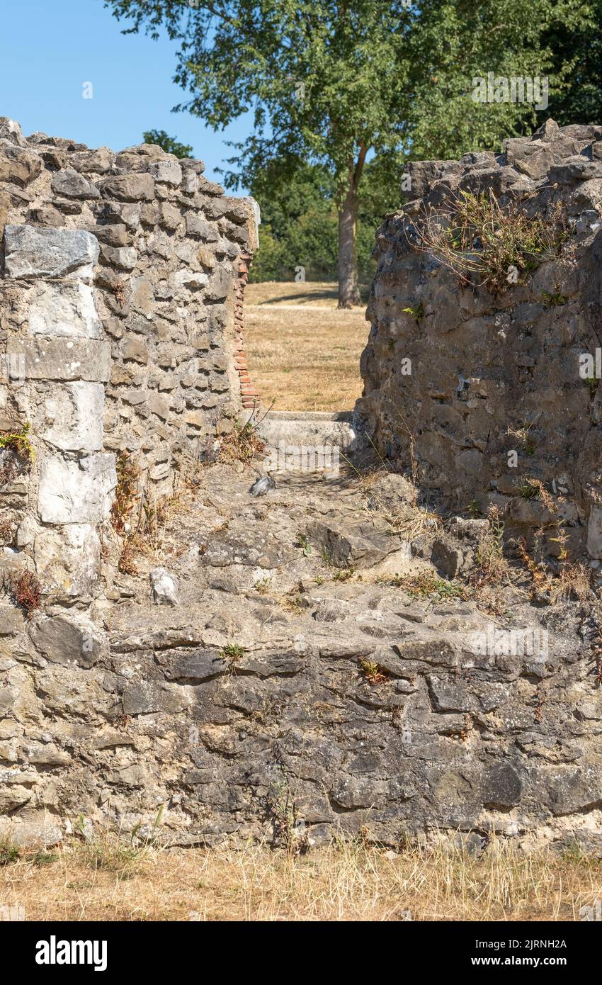 The ancient remains of Lesnes Abbey, the 12th century built monastery ...