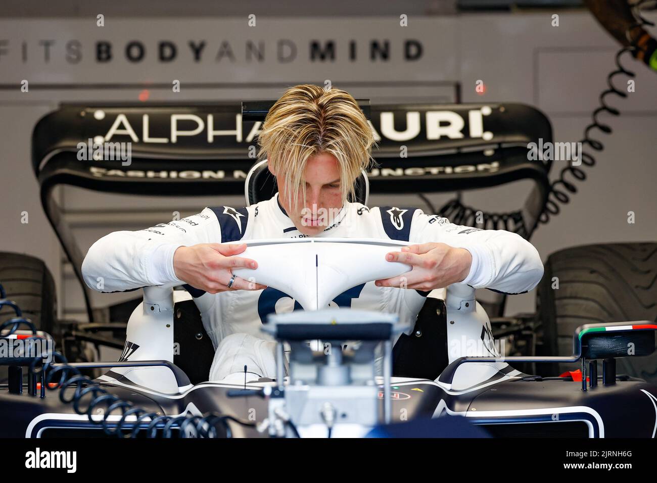 LAWSON Liam (nzl), Reserve Driver Scuderia AlphaTauri, portrait, garage ...