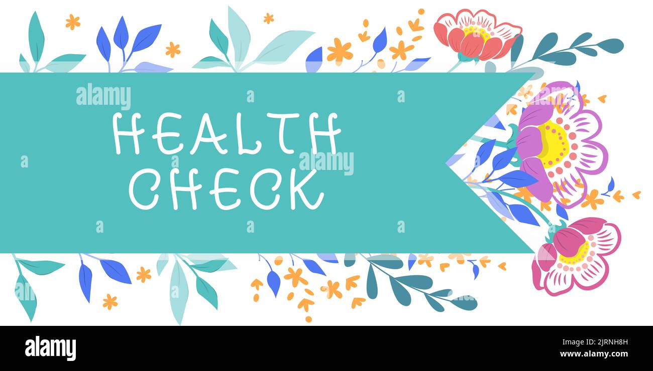 Conceptual caption Health Check. Business idea Medical Examination ...