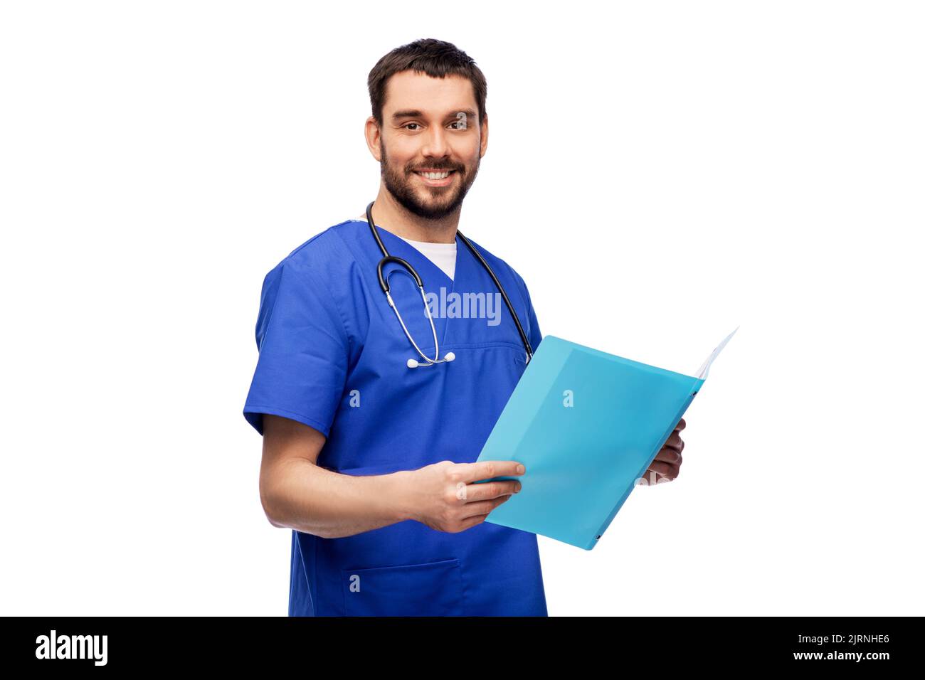 Doctor reading document hi-res stock photography and images - Alamy