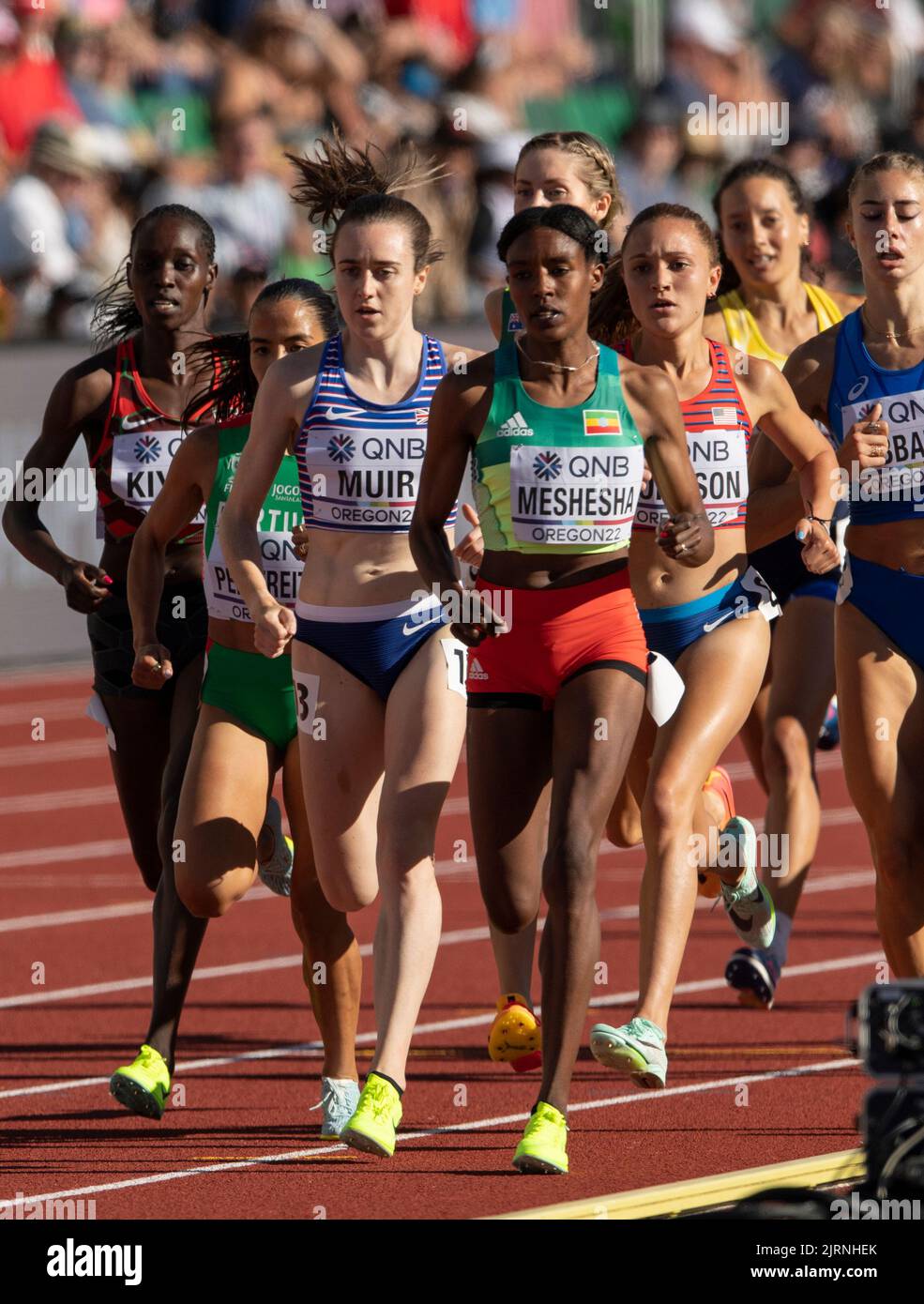 Hirut Meshesha of Ethiopia competing in the women’s 1500m heats at the ...