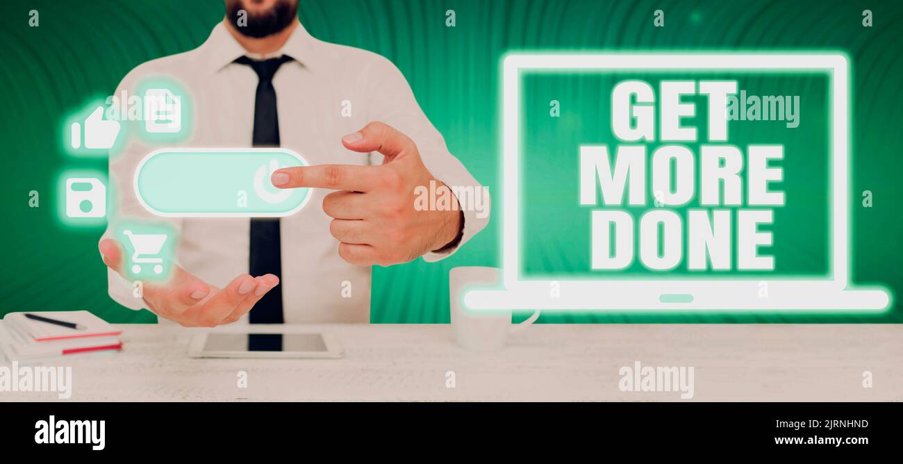 Handwriting text Get More Done. Word for Checklist Organized Time ...