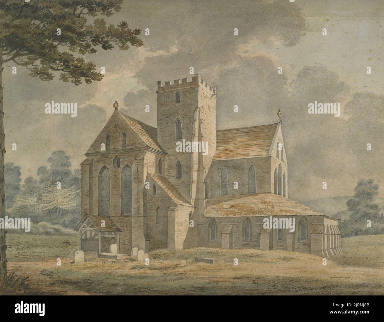 Country Church, England, by Thomas Hearne. Gift of Archdeacon F.H.D ...