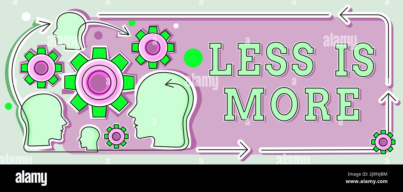 Conceptual display Less Is More. Word Written on Minimalist approach to ...