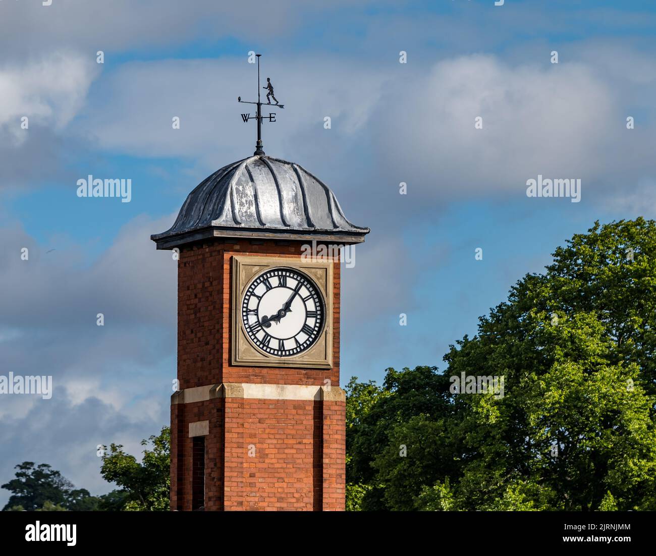 World War I memorial clock tower with weathervane at BT Murrayfield ...