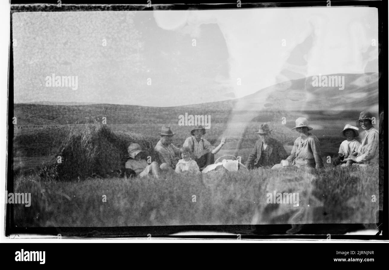 Purakanui Slip and House Shifting, circa 1900-1916, by George Crombie Stock Photo - Alamy