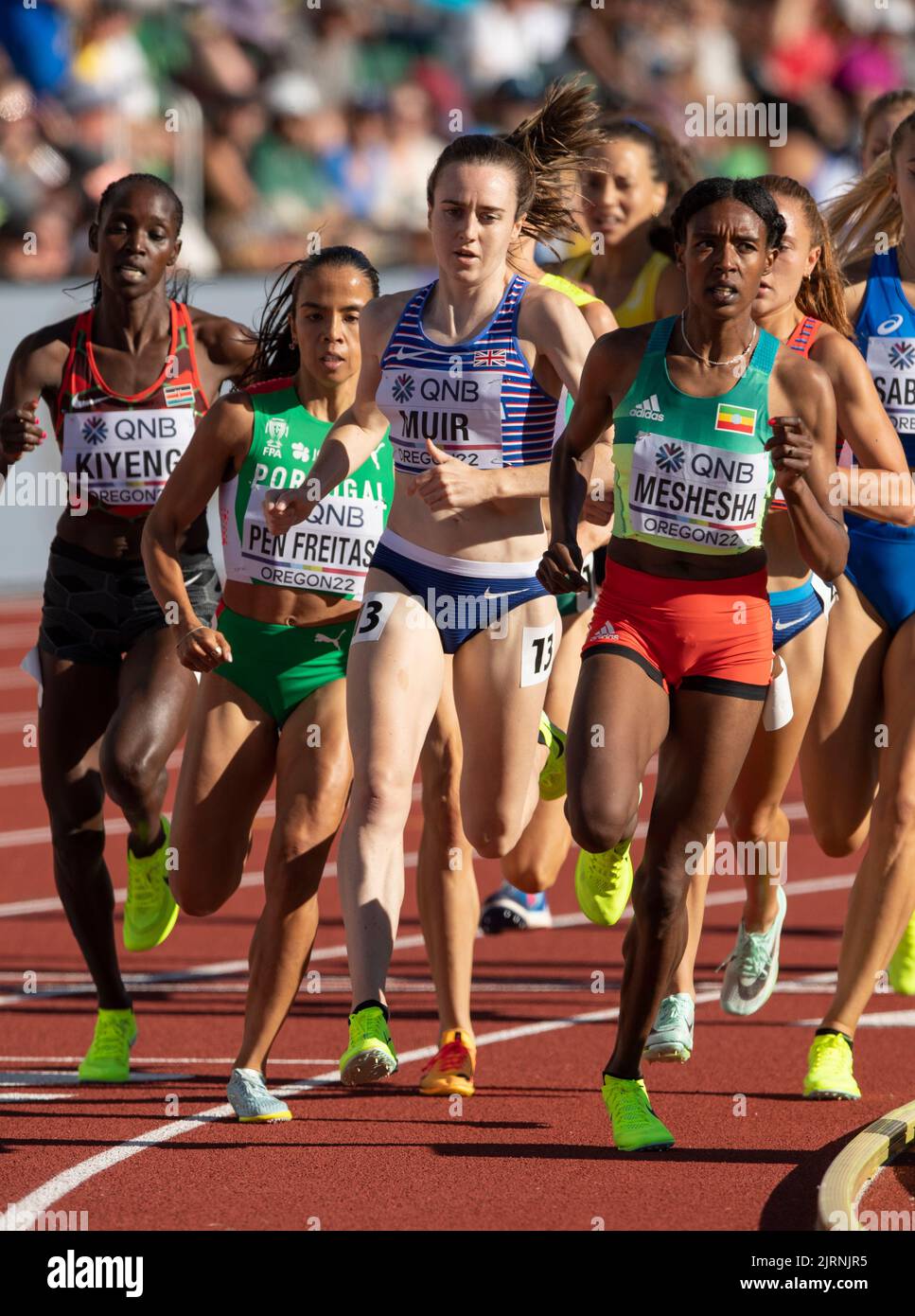 Laura Muir of GB&NI competing in the women’s 1500m heats at the World ...
