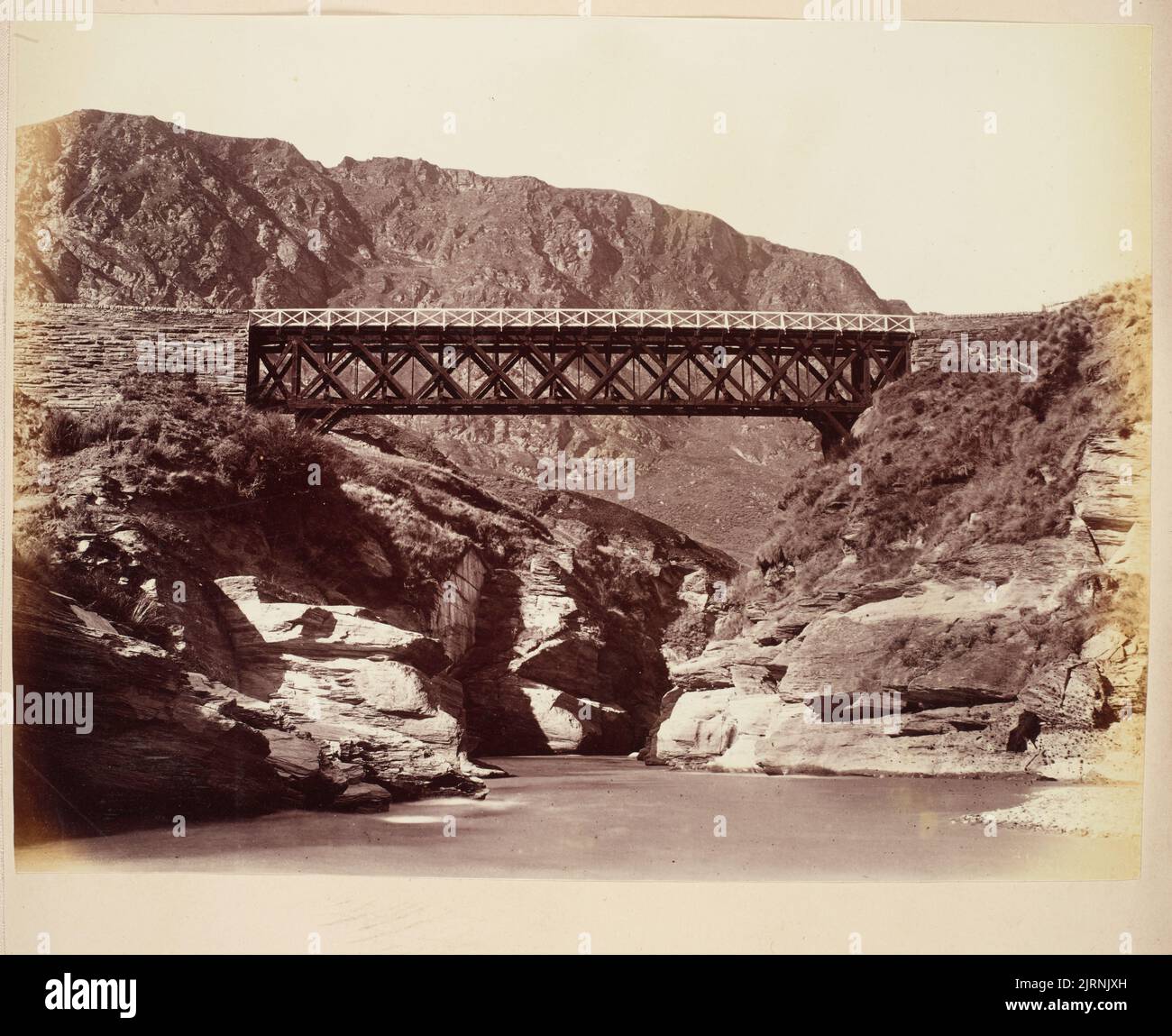 Arthur's Point Bridge. From the album: Untitled landscape, circa 1880 ...
