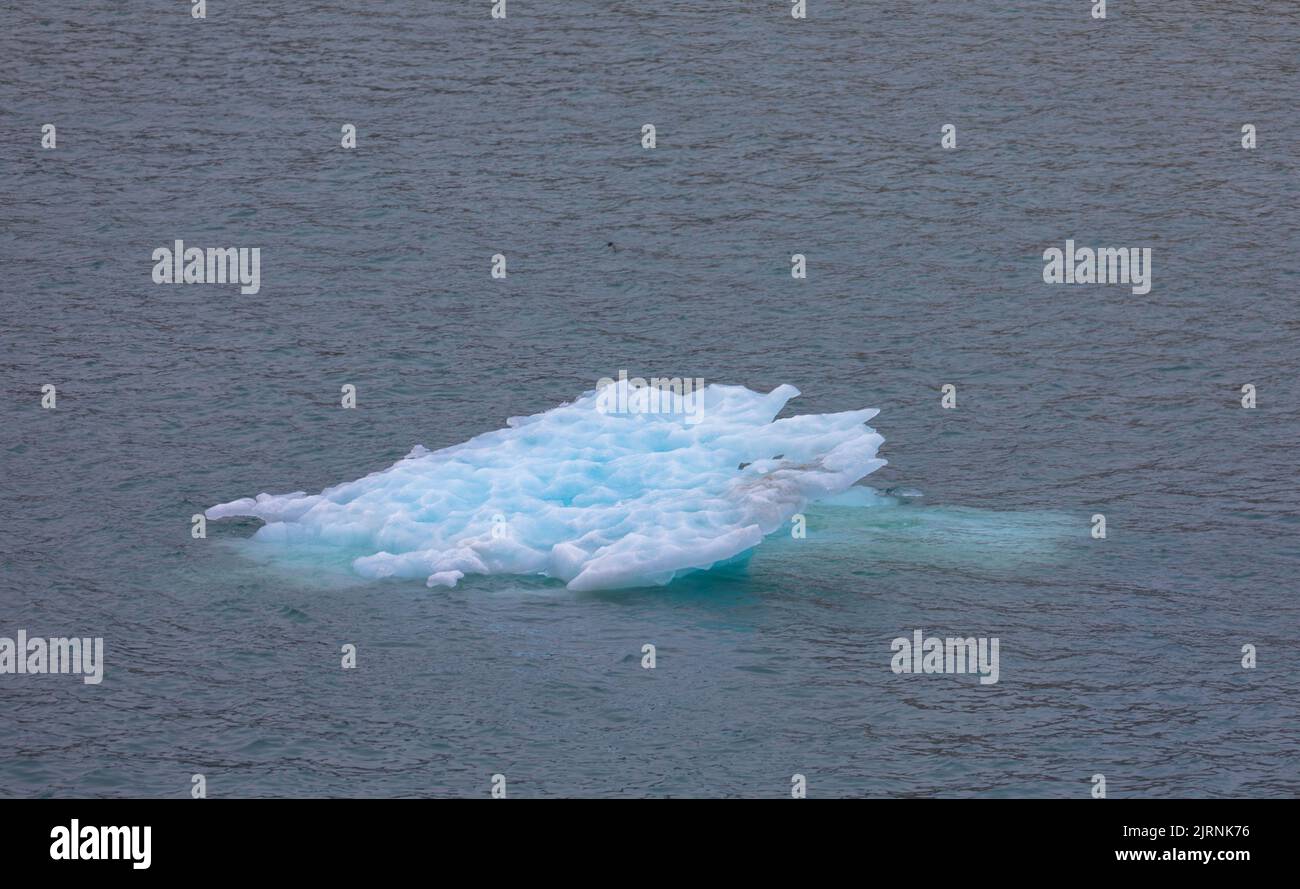 Iceberg from a melting glacier in the arctic. The icy landscape of the ...