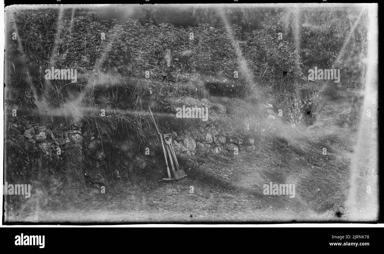 Purakanui Slip and House Shifting, circa 1900-1916, by George Crombie Stock Photo - Alamy