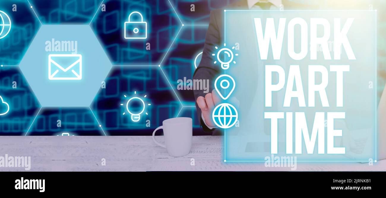 Inspiration showing sign Work Part Time. Word for A job that is not ...