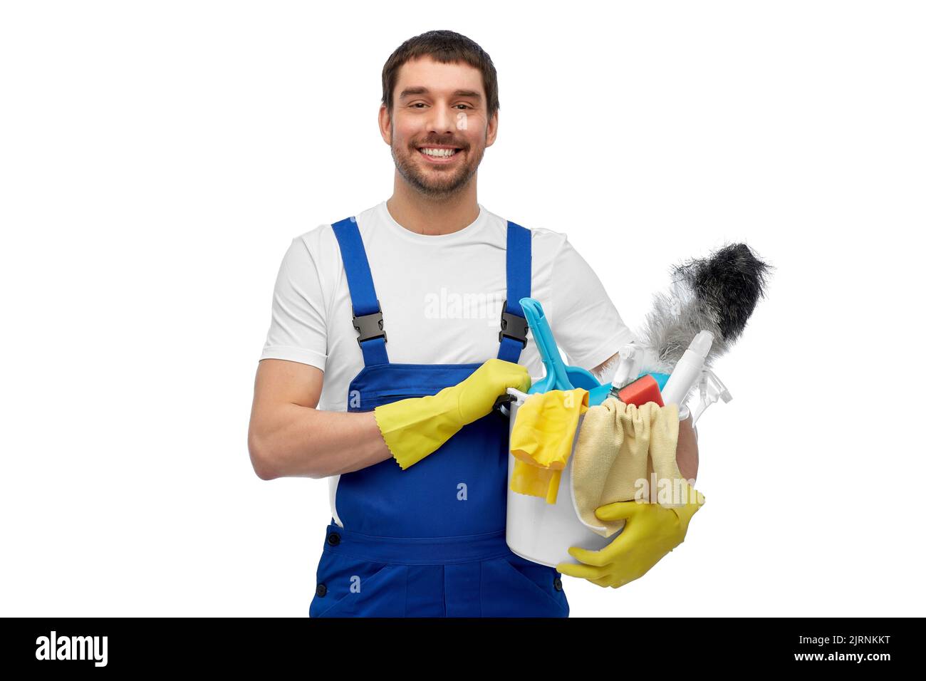 Male cleaner overall hi-res stock photography and images - Alamy
