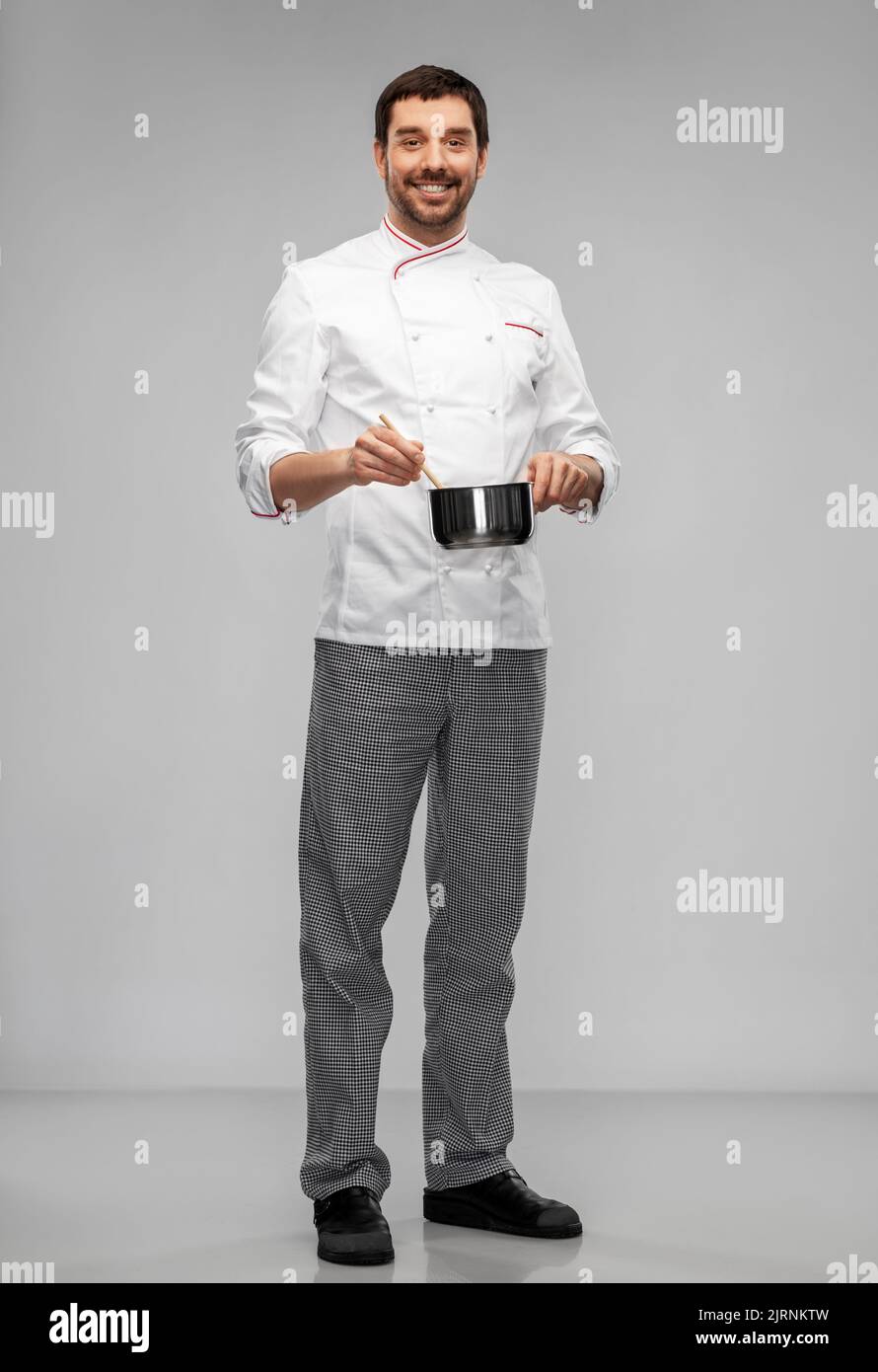 Professional male chef saucepan hi-res stock photography and images - Alamy