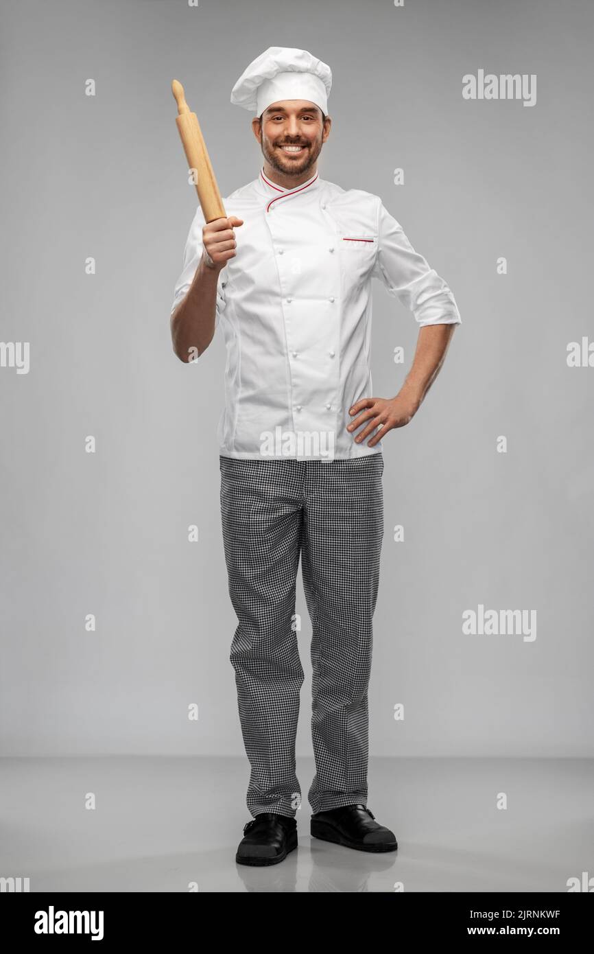 Happy chef rolling pin hi-res stock photography and images - Alamy