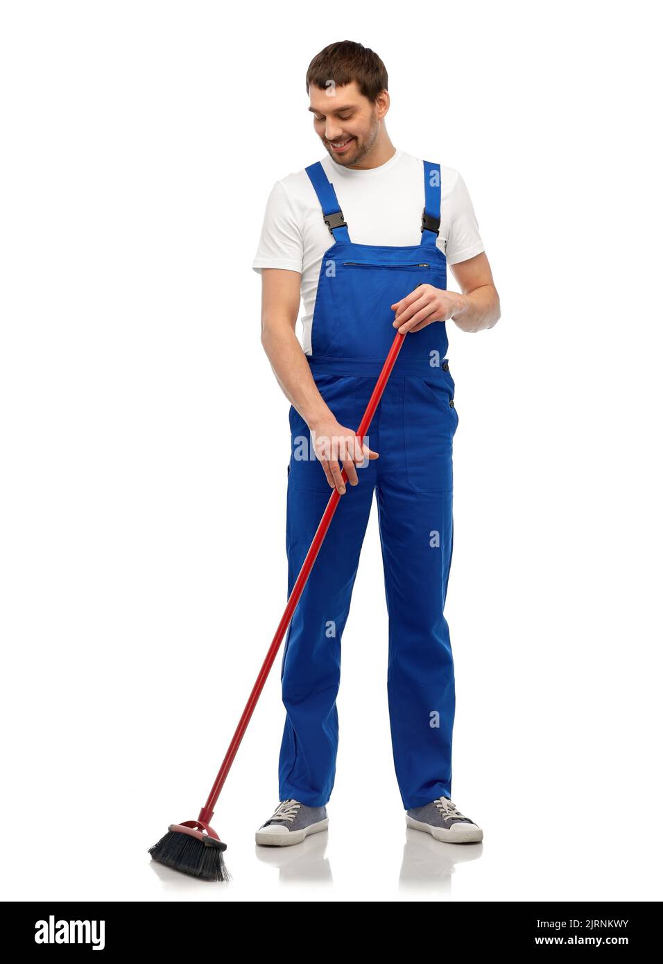 Male sweeping floor Cut Out Stock Images & Pictures - Alamy