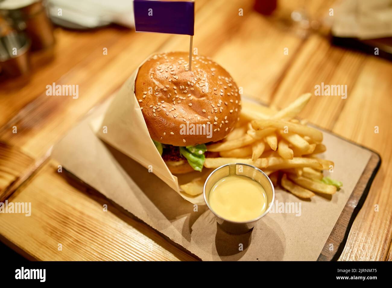 burger set with potatoes and sauce, Set of burgers with french fries ...