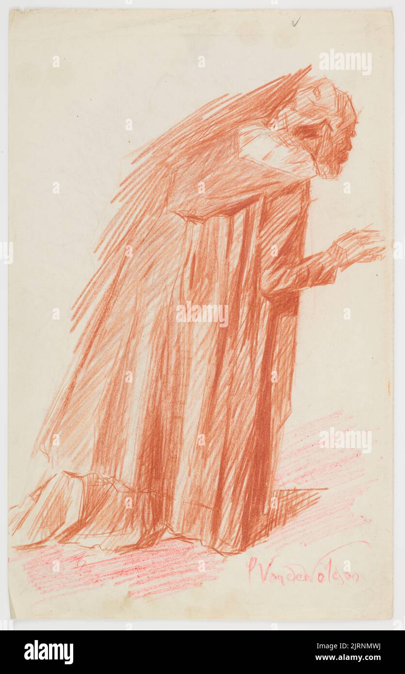 Untitled. [Study of a kneeling monk], circa 1980, by Karl Sim, Petrus ...