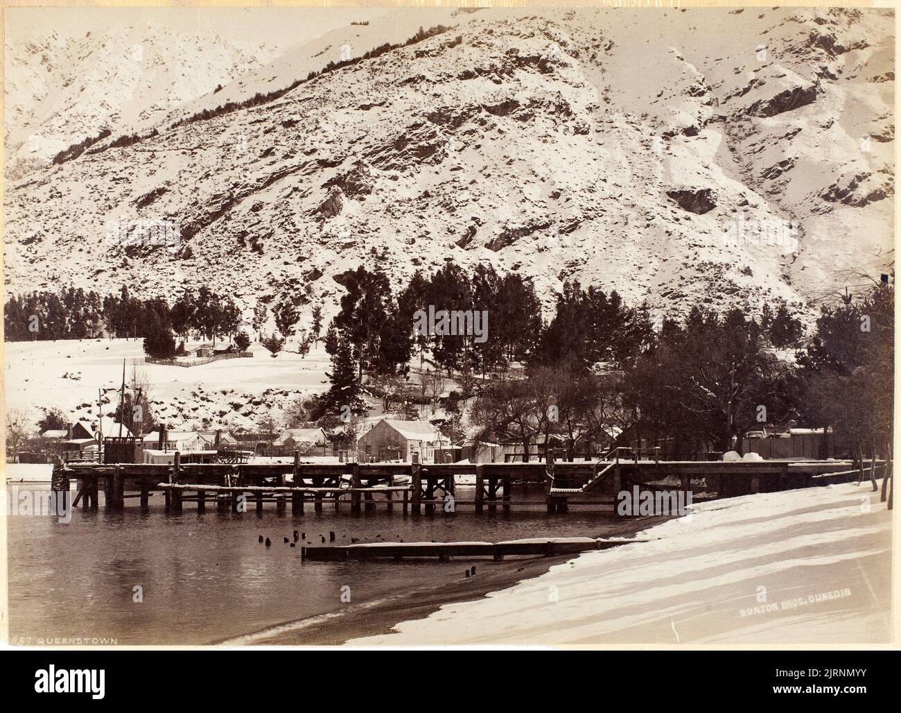 Queenstown, 1870-1880s, Queenstown, by Burton Brothers Stock Photo - Alamy