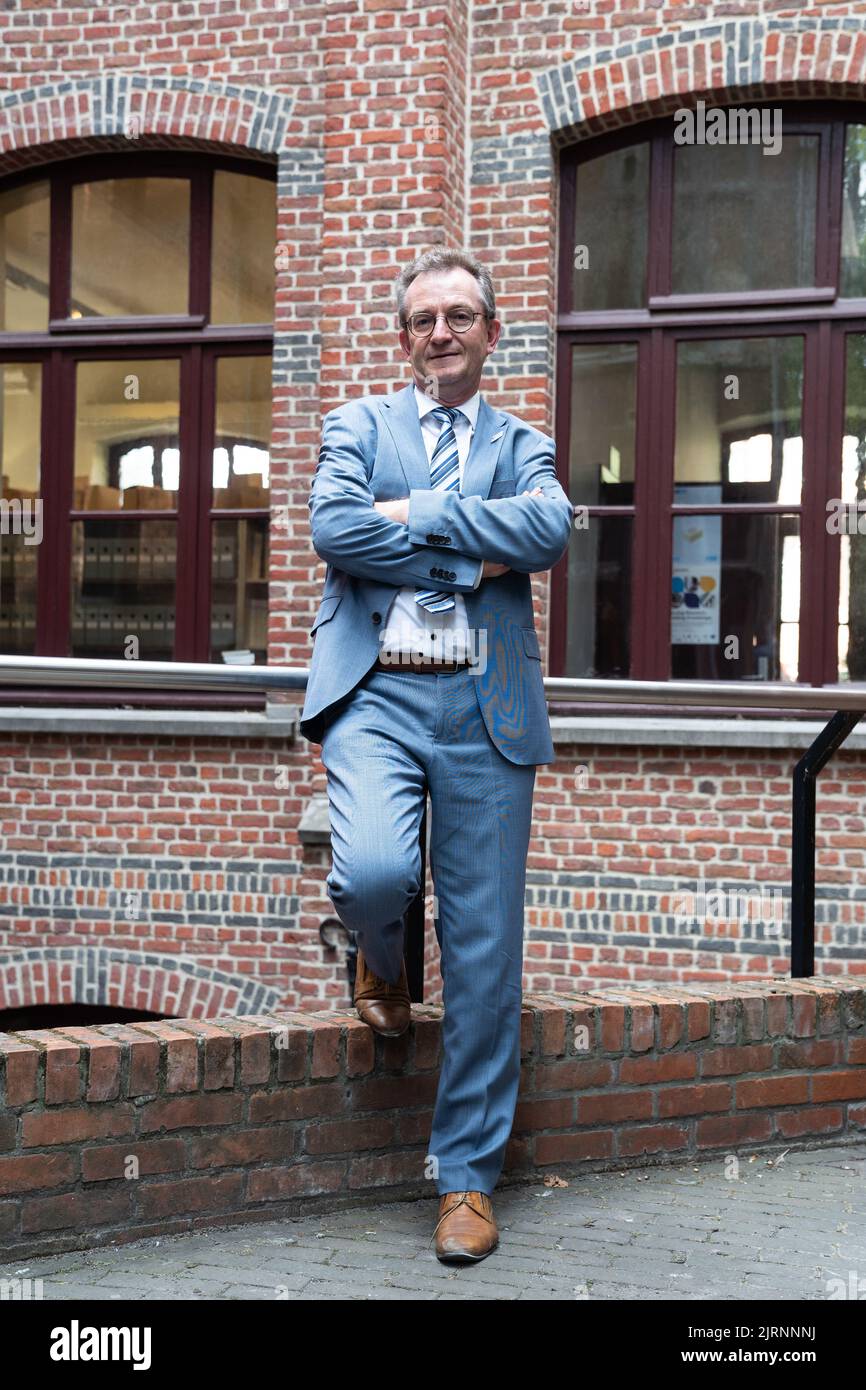 Leuven, Belgium. 25th Aug, 2022. Lieven Boeve, chairman of the Flemish ...