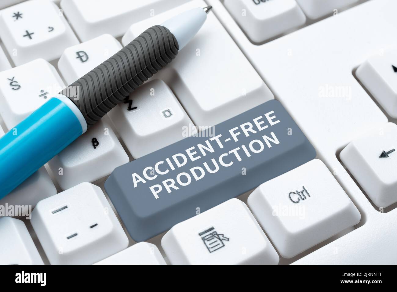 Sign displaying Accident Free Production. Word for Productivity without ...