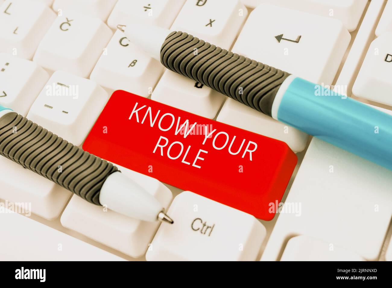 Sign displaying Know Your Role. Business showcase Be clear of one ...