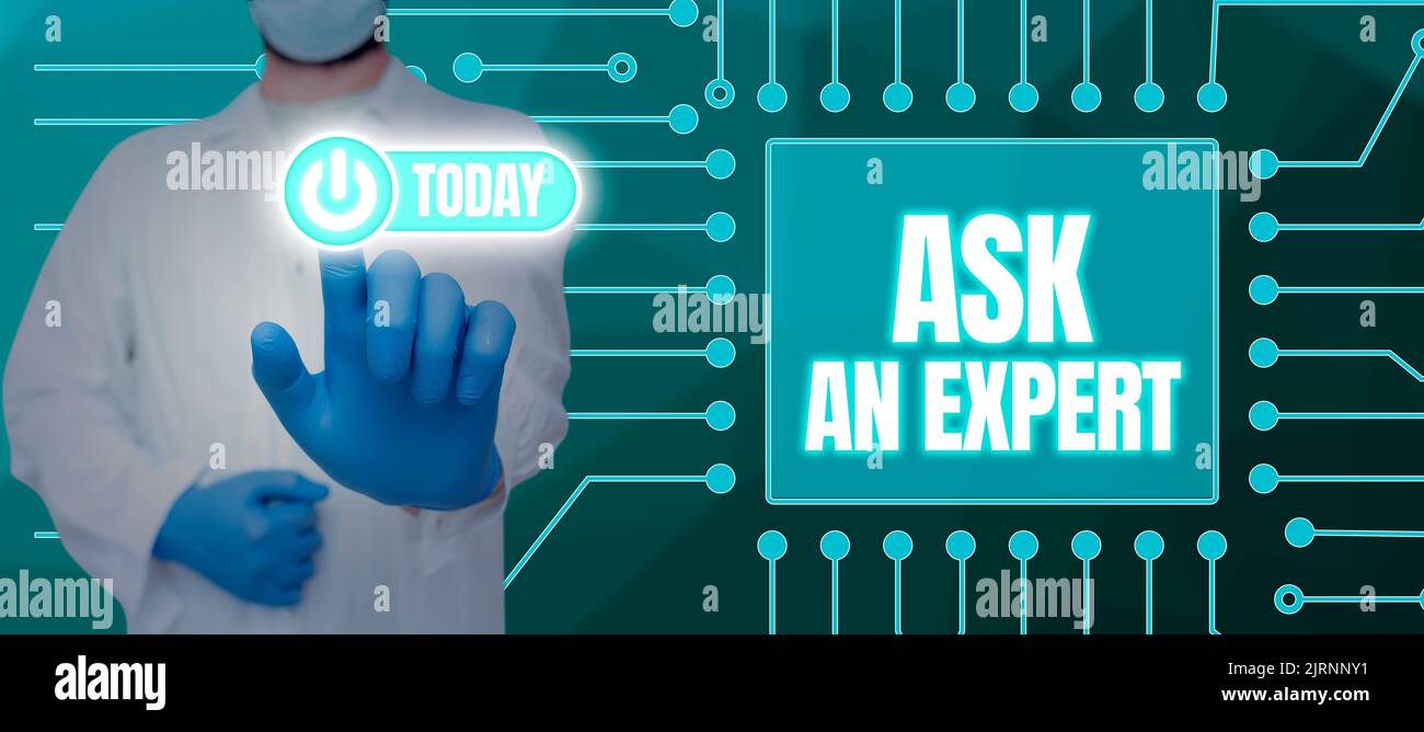Hand writing sign Ask An Expert. Business overview Asking for advice to ...