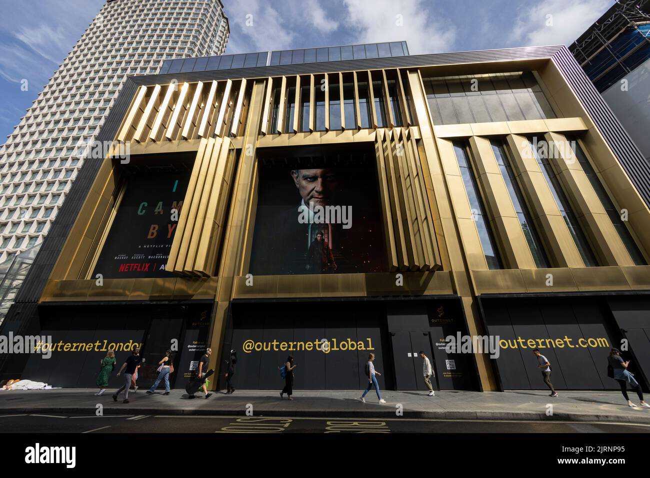 Exterior of Outernet London, immersive entertainment district in the ...