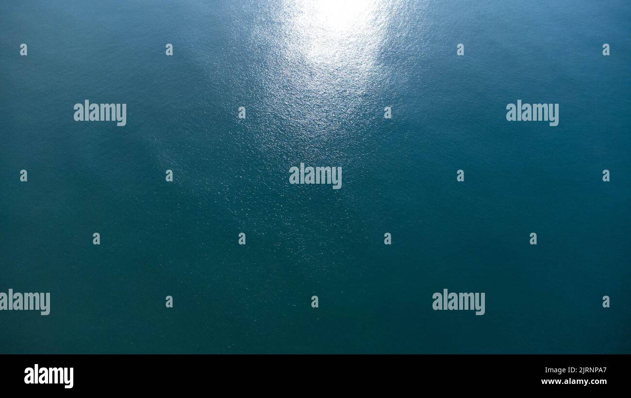 Aerial view from the drone of the sea. Background image of sea surface ...