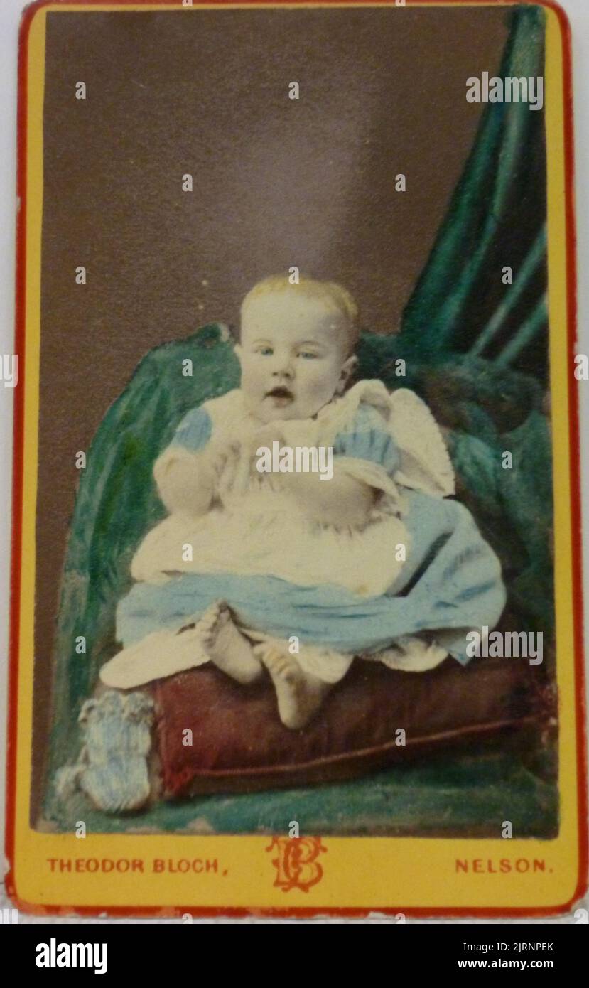 Baby seated on a cushion, 1876-1882, Nelson, by Theodor Bloch. Gift of ...