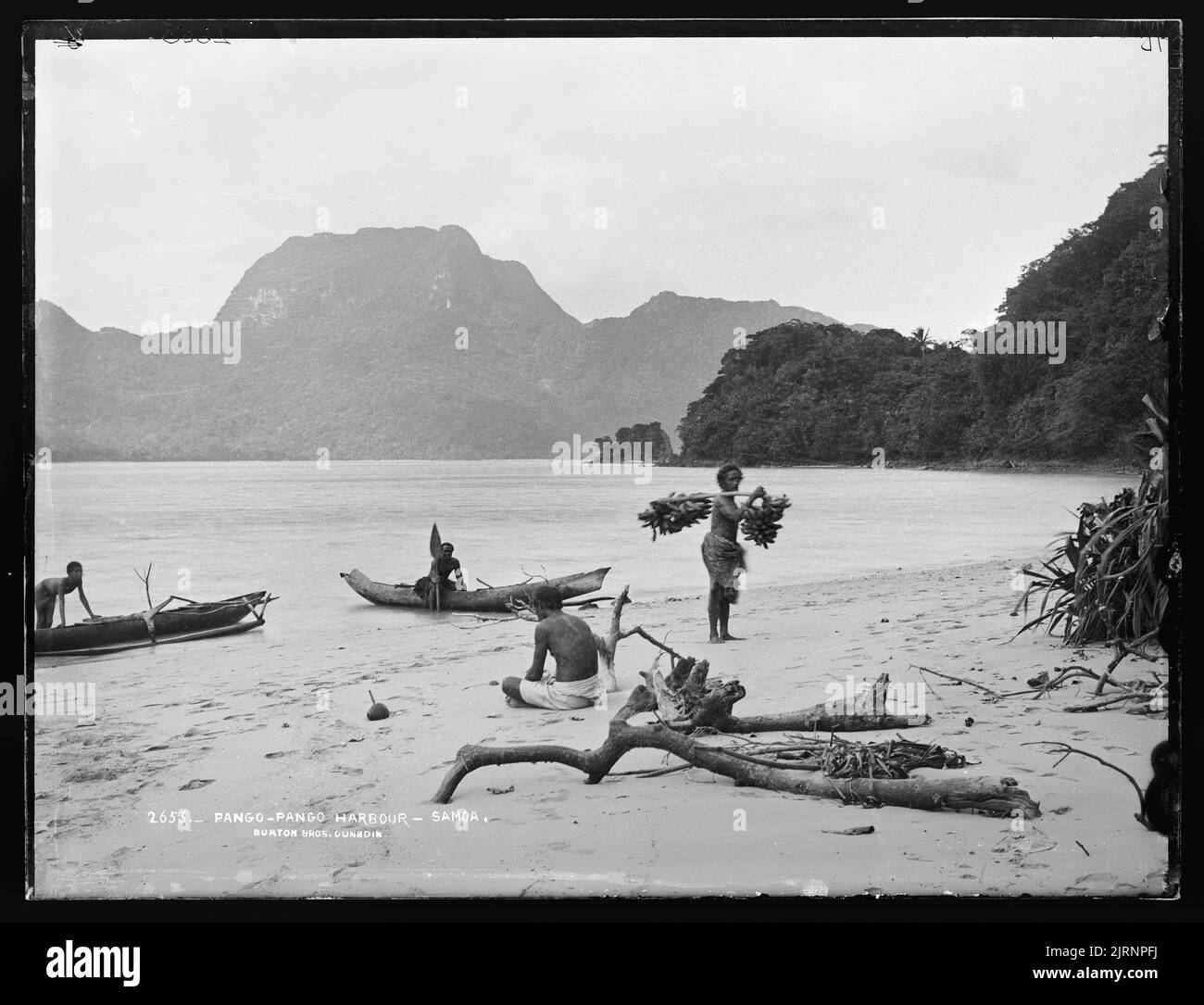 Pango-Pango (sic) Harbour, Samoa, July 1884, Dunedin, by Burton ...