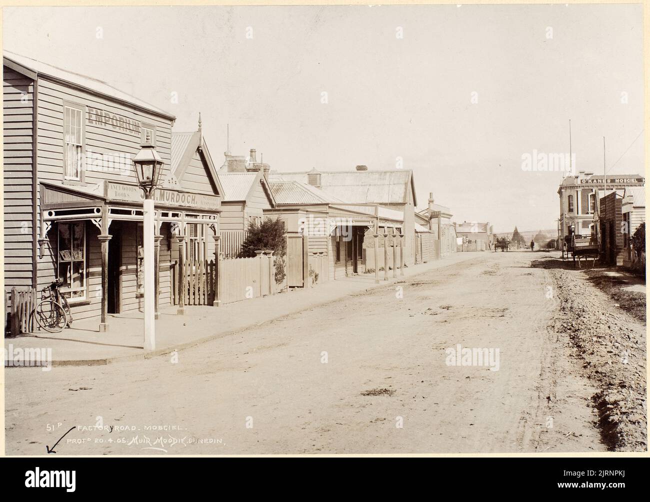 Factory Road - Mosgiel, 1905, Dunedin, by Burton Brothers Stock Photo ...