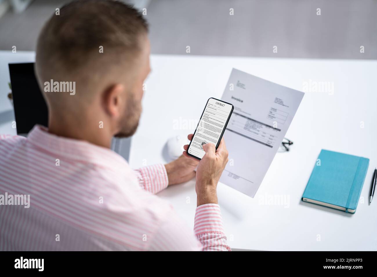 OCR Recognition Taking Photo Using Mobile Phone Stock Photo - Alamy