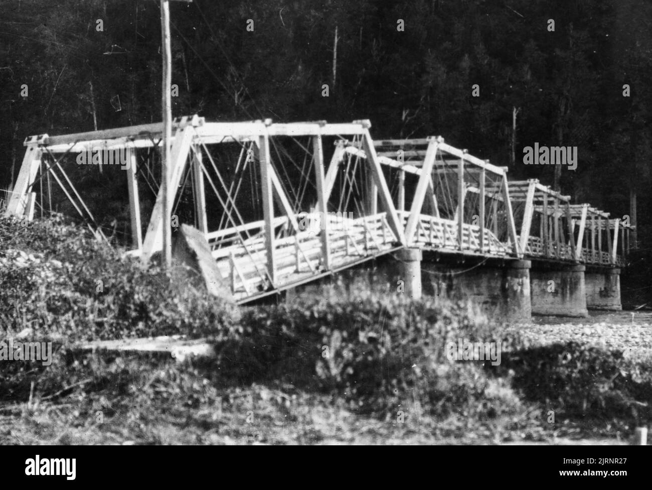 New Zealand Landscape Scene : Bridge, Murchison, circa 1929, New ...