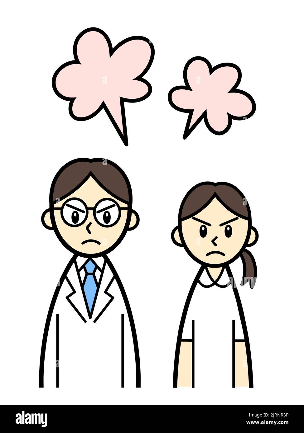 doctor and nurse with steam of anger Stock Photo - Alamy