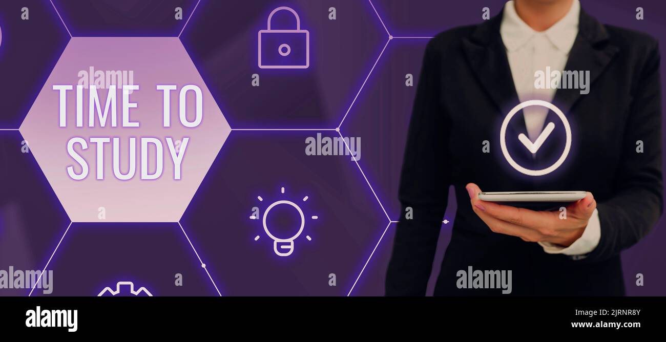 Inspiration showing sign Time To Study. Business showcase Exams ahead ...