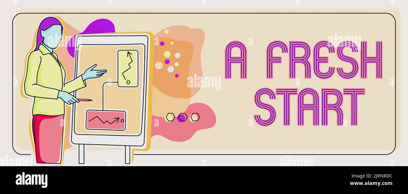 Text sign showing A Fresh Start. Conceptual photo New beginnings ...