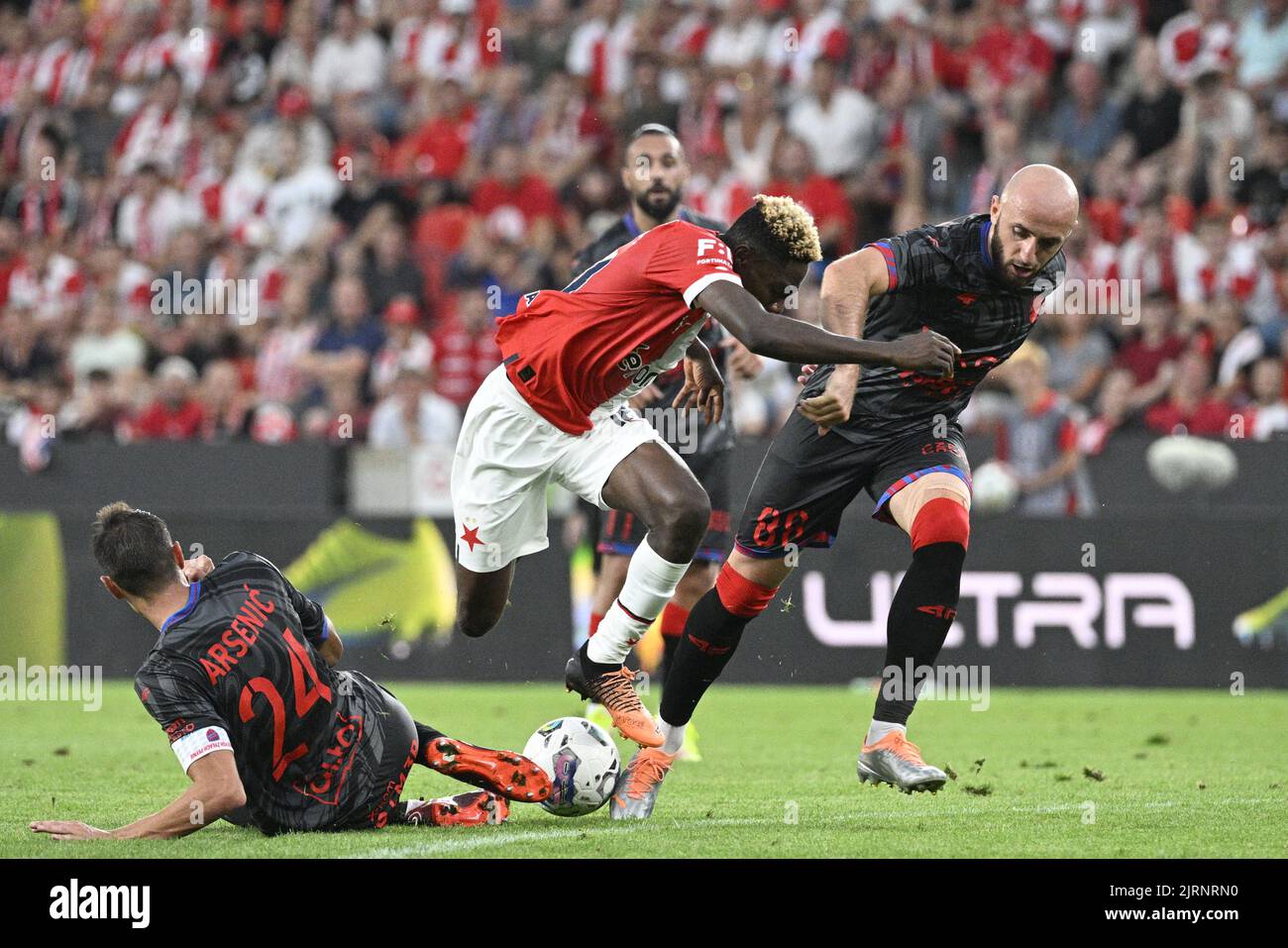 Prague, Czech Republic. 25th Aug, 2022. L-R Zoran Arsenic (Czestochowa ...